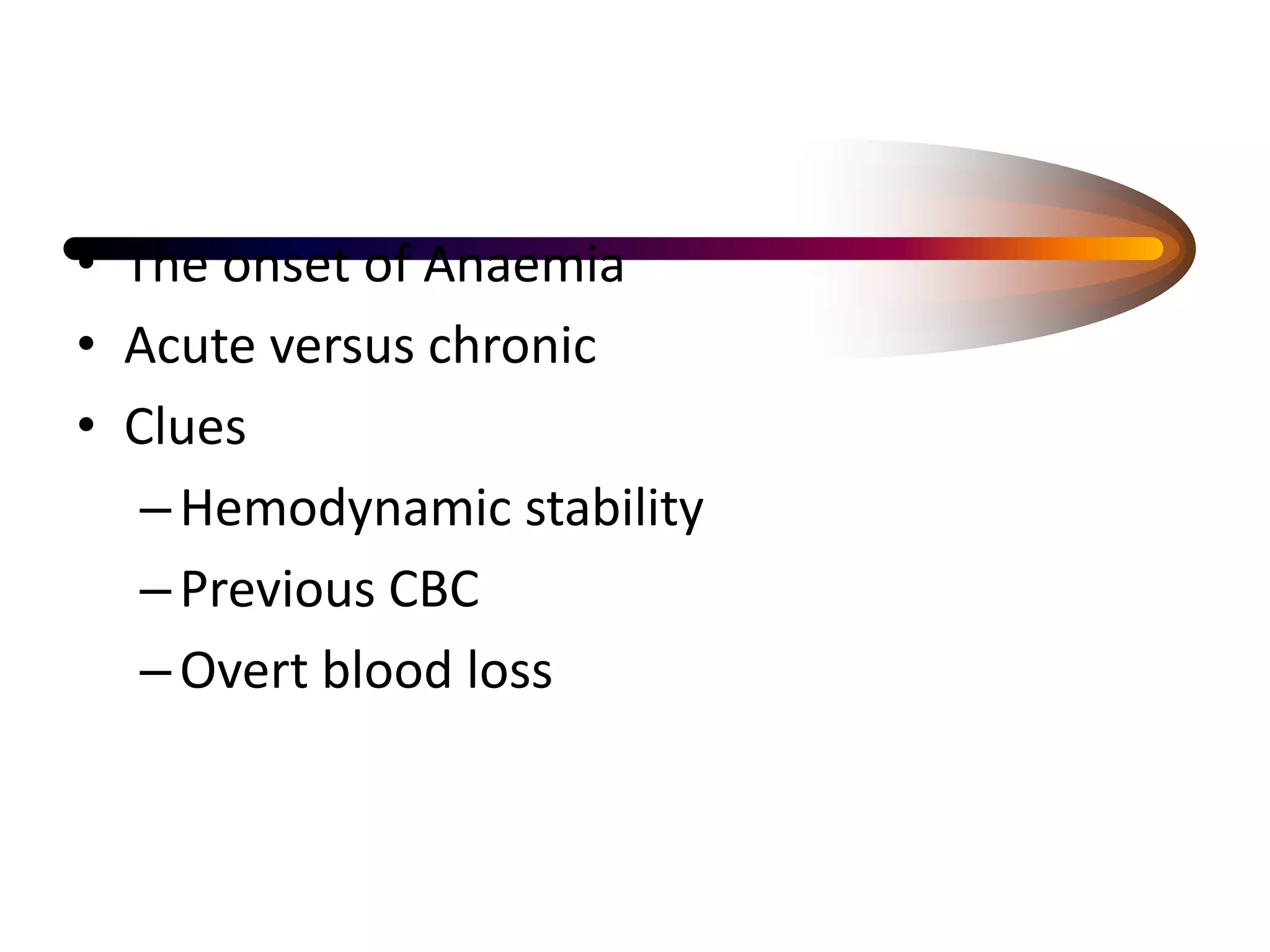 Approach to anemia | PPT | Blood Disorders | Diseases and Conditions