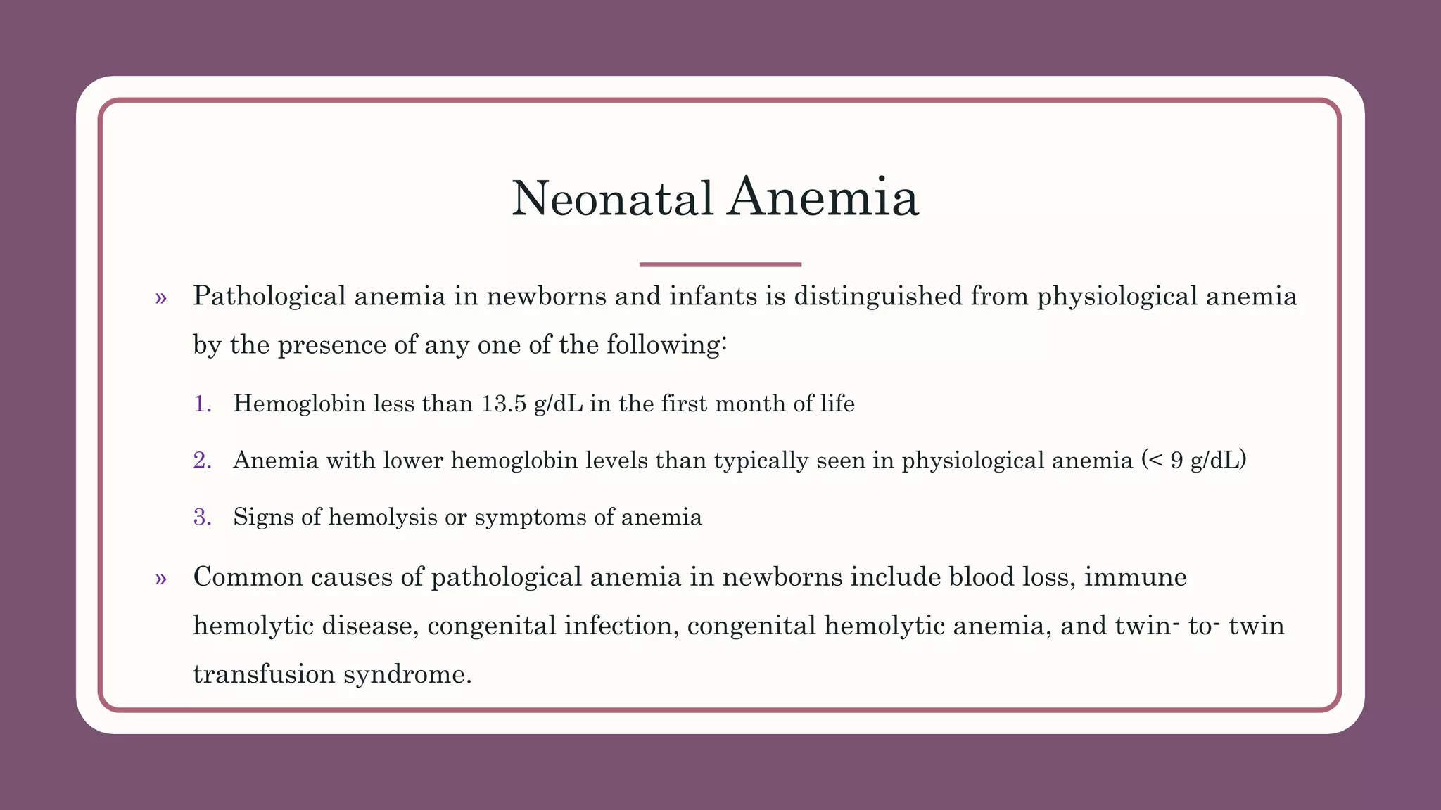 Approach to Pediatric Anemia | PPTX