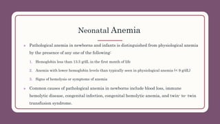 Approach to Pediatric Anemia | PPTX