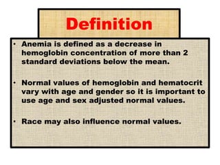 Approach to anemia | PPTX