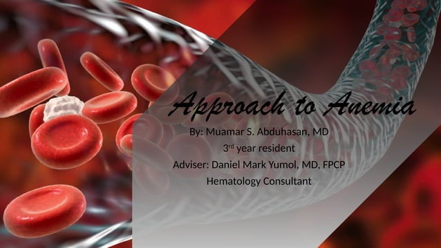 Approach to Anemia - case presentation anemia | PPTX