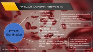 Approach to Anemia - case presentation anemia | PPTX