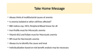 Approach to anemia based on Harrison's book | PPTX