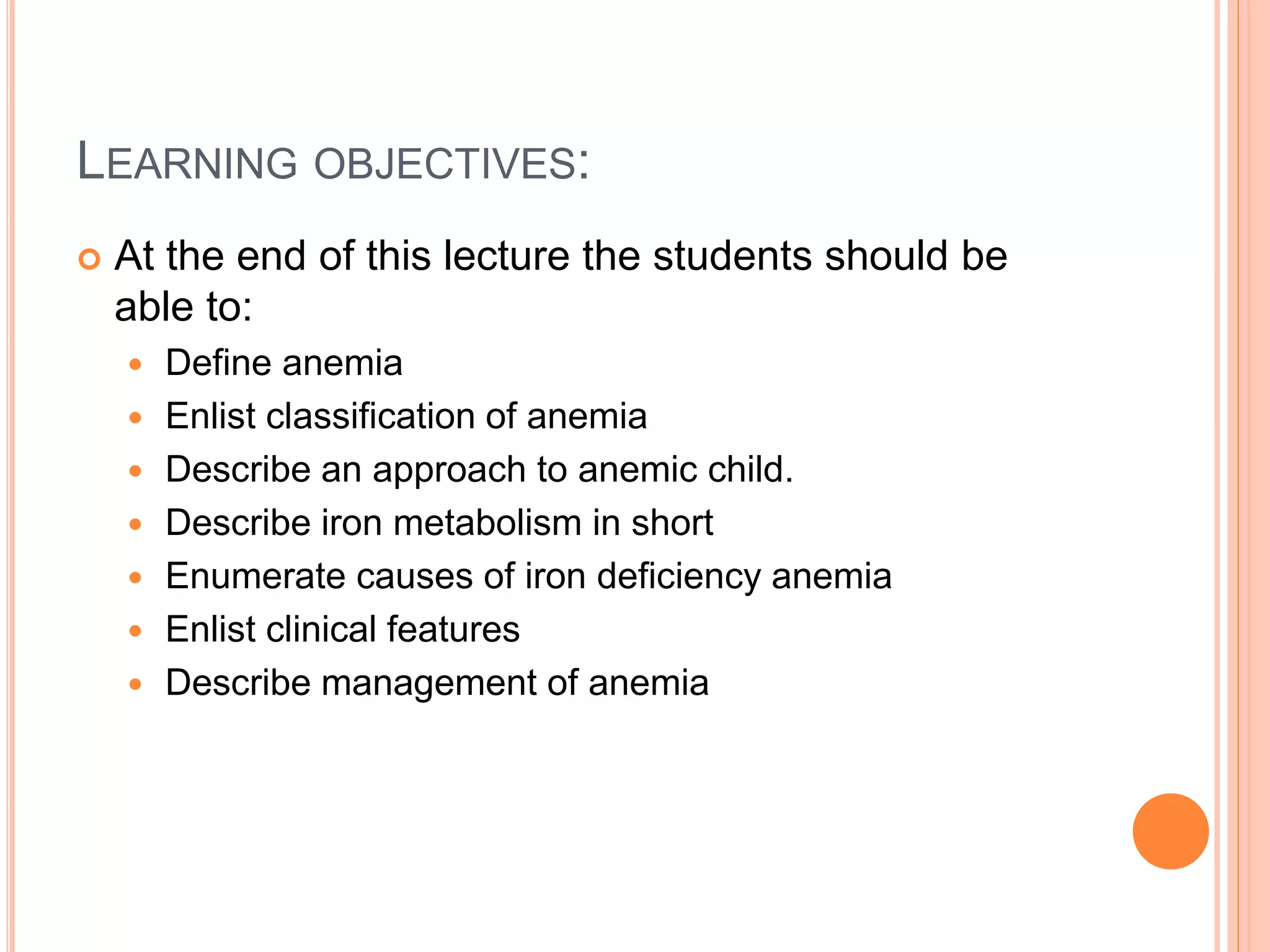 Approach to anemia and iron deficiency anemia | PPTX