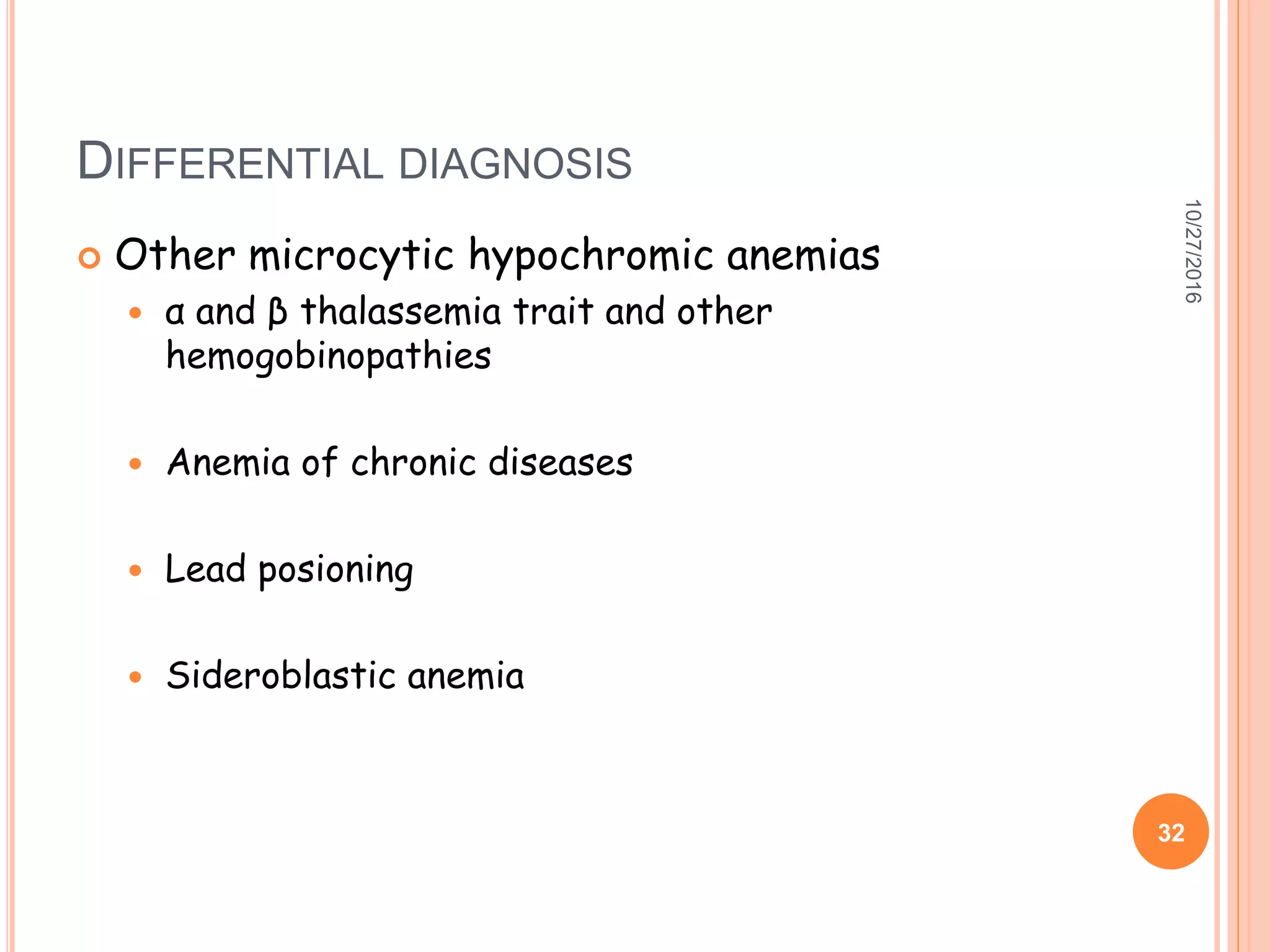 Approach to anemia and iron deficiency anemia | PPTX