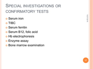 Approach to anemia and iron deficiency anemia | PPTX