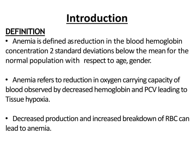 Approach to anemia in children | PPTX | Blood Disorders | Diseases and ...