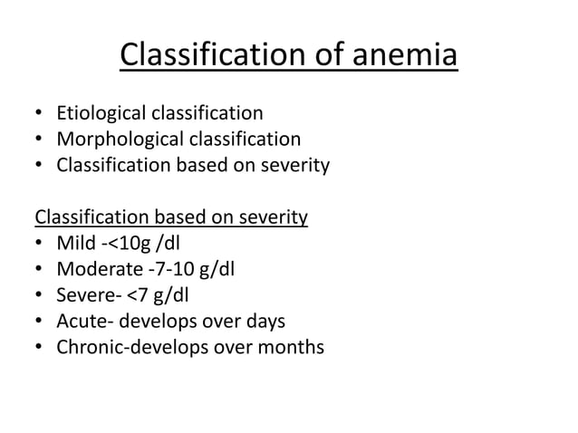 Approach to anemia in children | PPTX | Blood Disorders | Diseases and ...