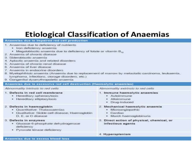 Approach to anemia in children | PPTX | Blood Disorders | Diseases and ...