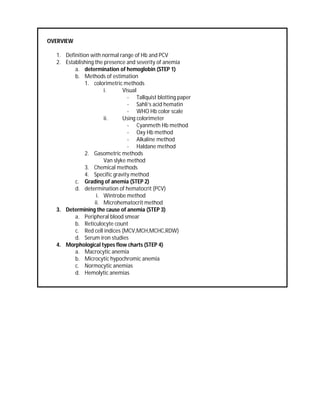 Laboratory approach to anemias | PDF | Blood Disorders | Diseases and ...
