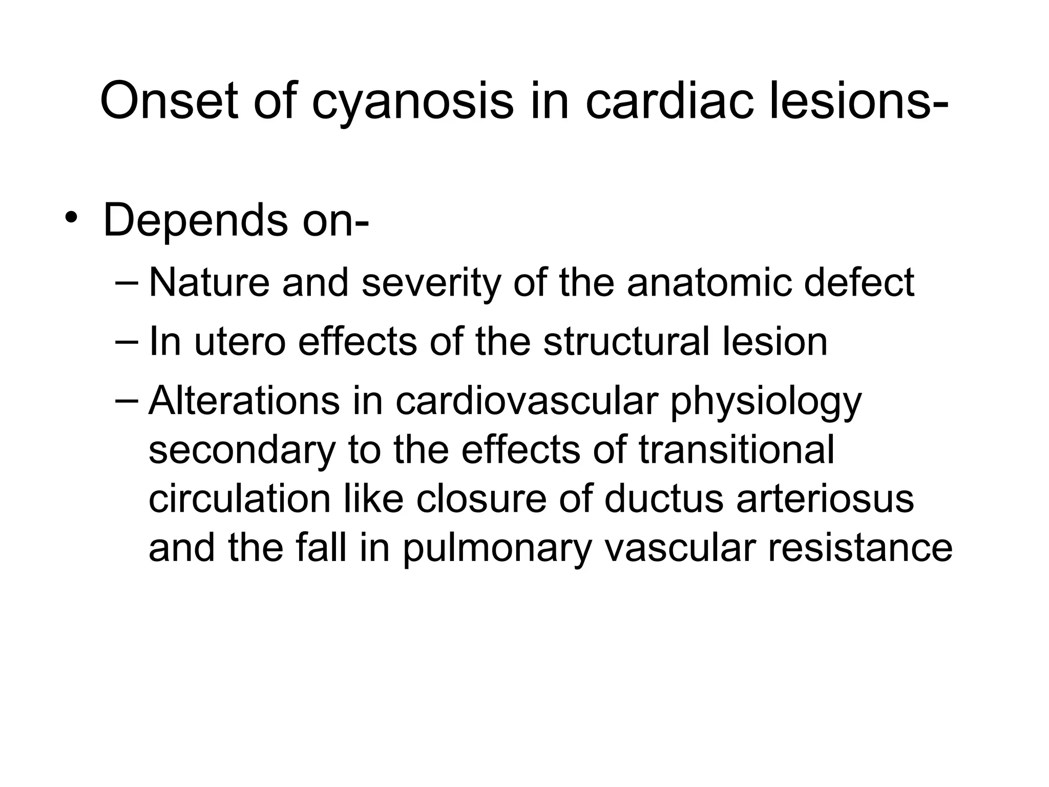 Approach to a neonate with cyanosis | PPT