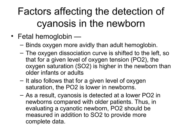 Approach To A Neonate With Cyanosis Ppt