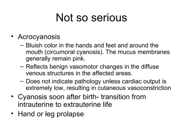 Approach to a neonate with cyanosis | PPT