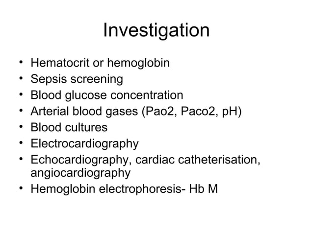 Approach to a neonate with cyanosis | PPT