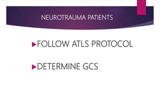 Approach to a neurosurgical patient | PPTX
