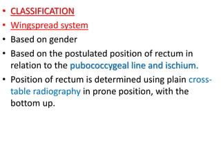 Approach to Ano Rectal Malformations - Dr Padmesh - Neonatology | PPTX