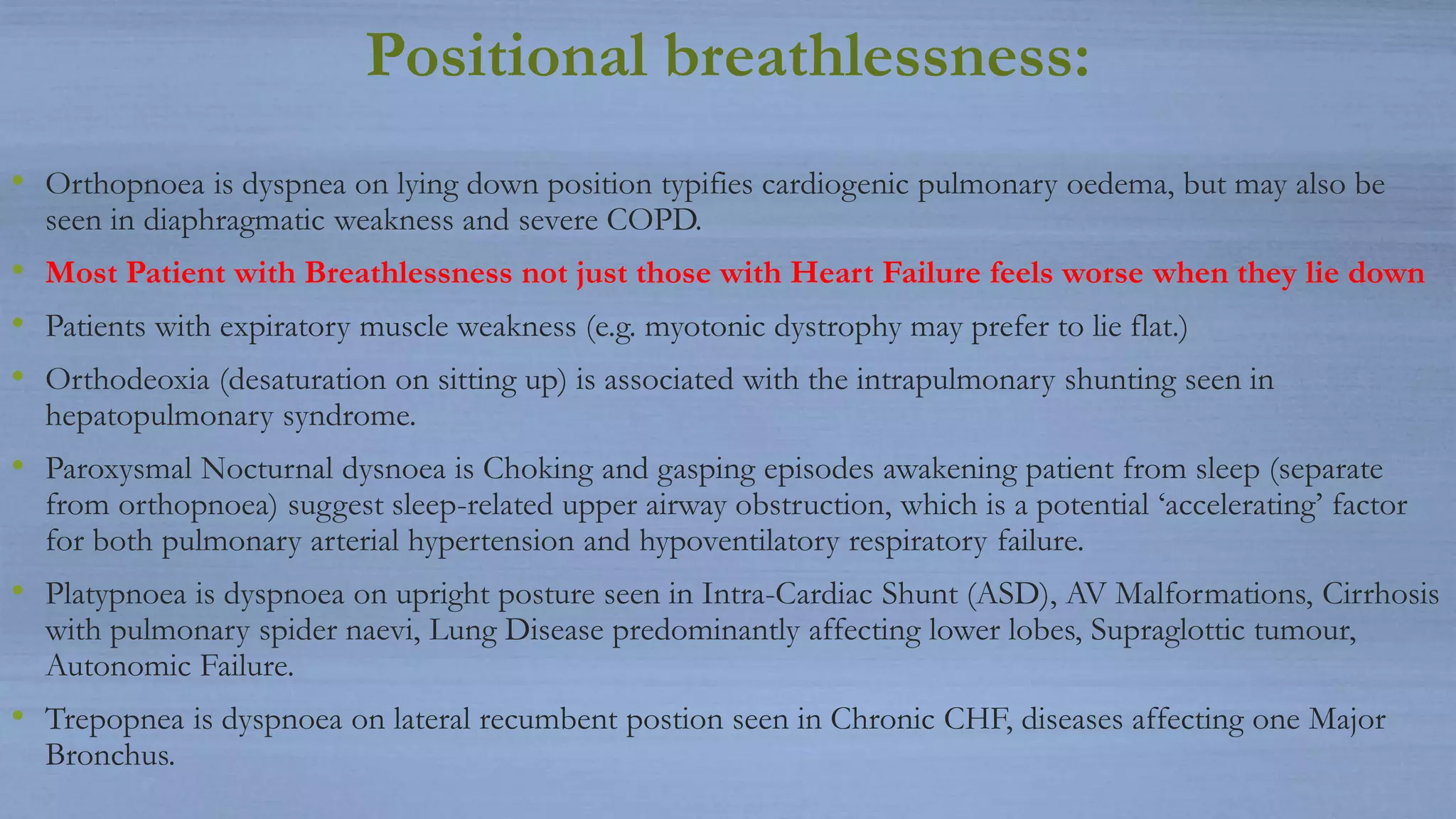 Approach to a patient of dyspnea | PPTX