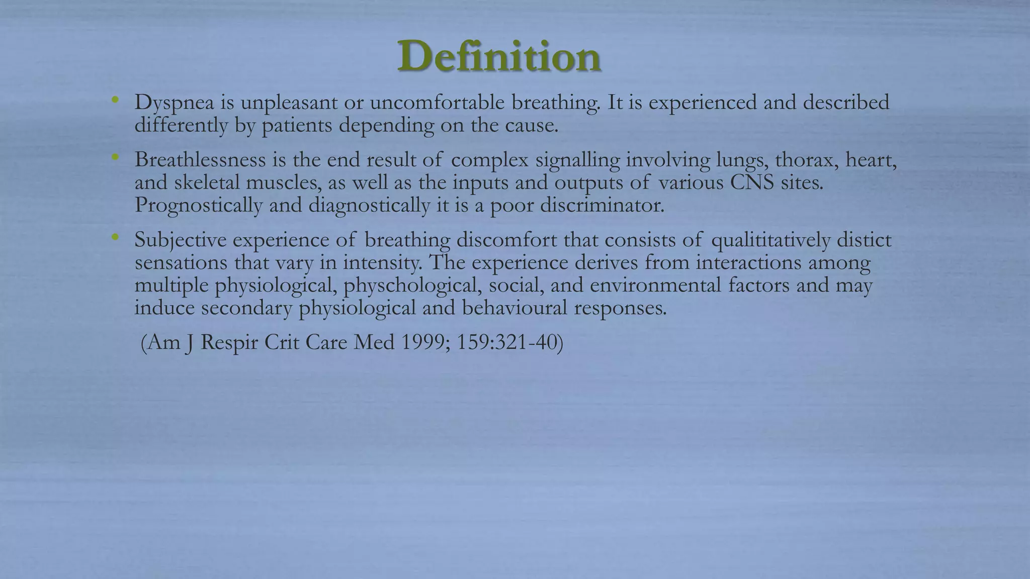 Approach to a patient of dyspnea | PPTX