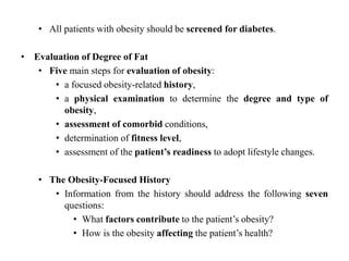 Approach to a patient of obesity | PPTX