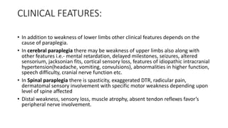 Approach to a patient of spastic paraplegia | PPTX