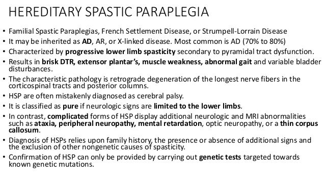 Approach to a patient of spastic paraplegia