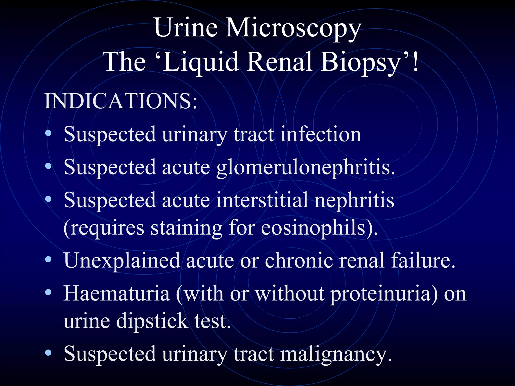 Approach to a patient with active urinary sediments | PPTX