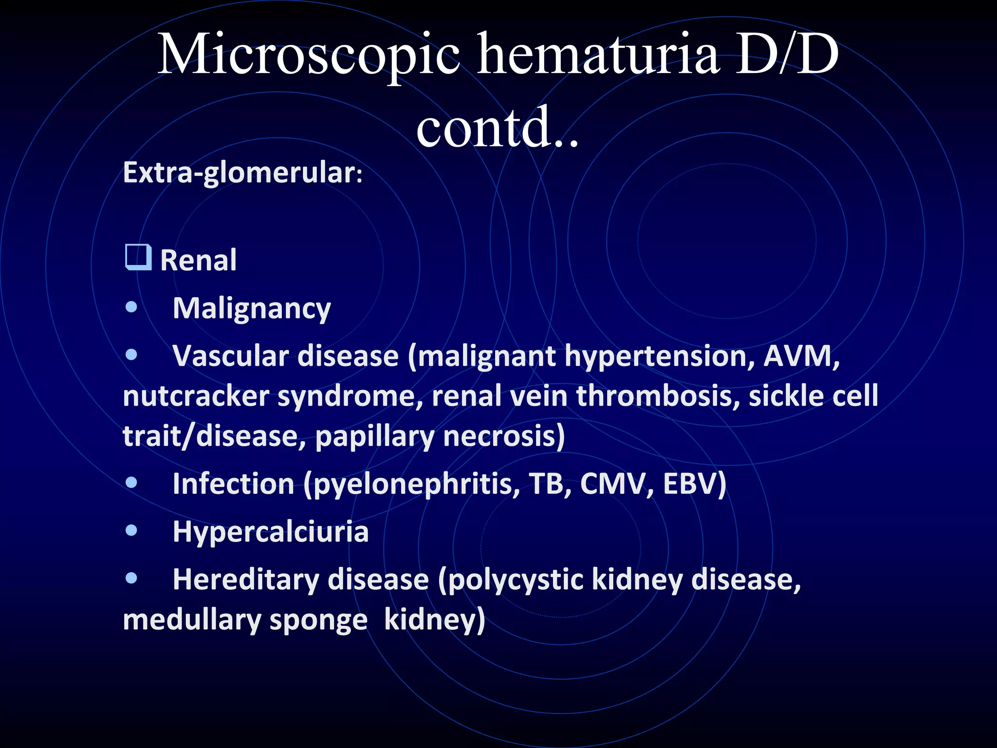 Approach to a patient with active urinary sediments | PPTX