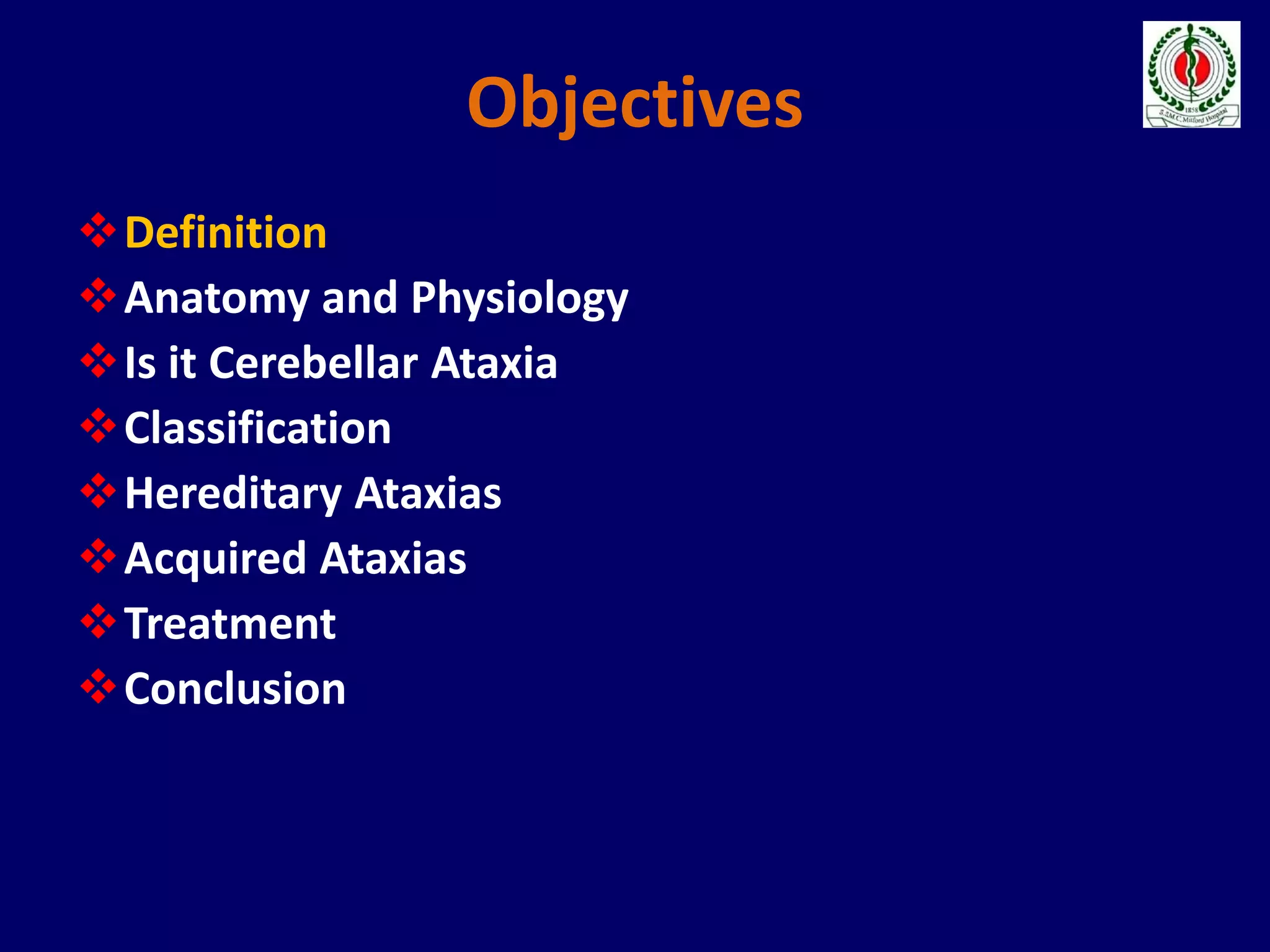 Approach to a Patient with Ataxia | PPTX