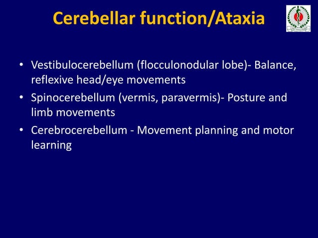 Approach to a Patient with Ataxia | PPTX | Brain and Nervous System Disorders | Diseases and ...