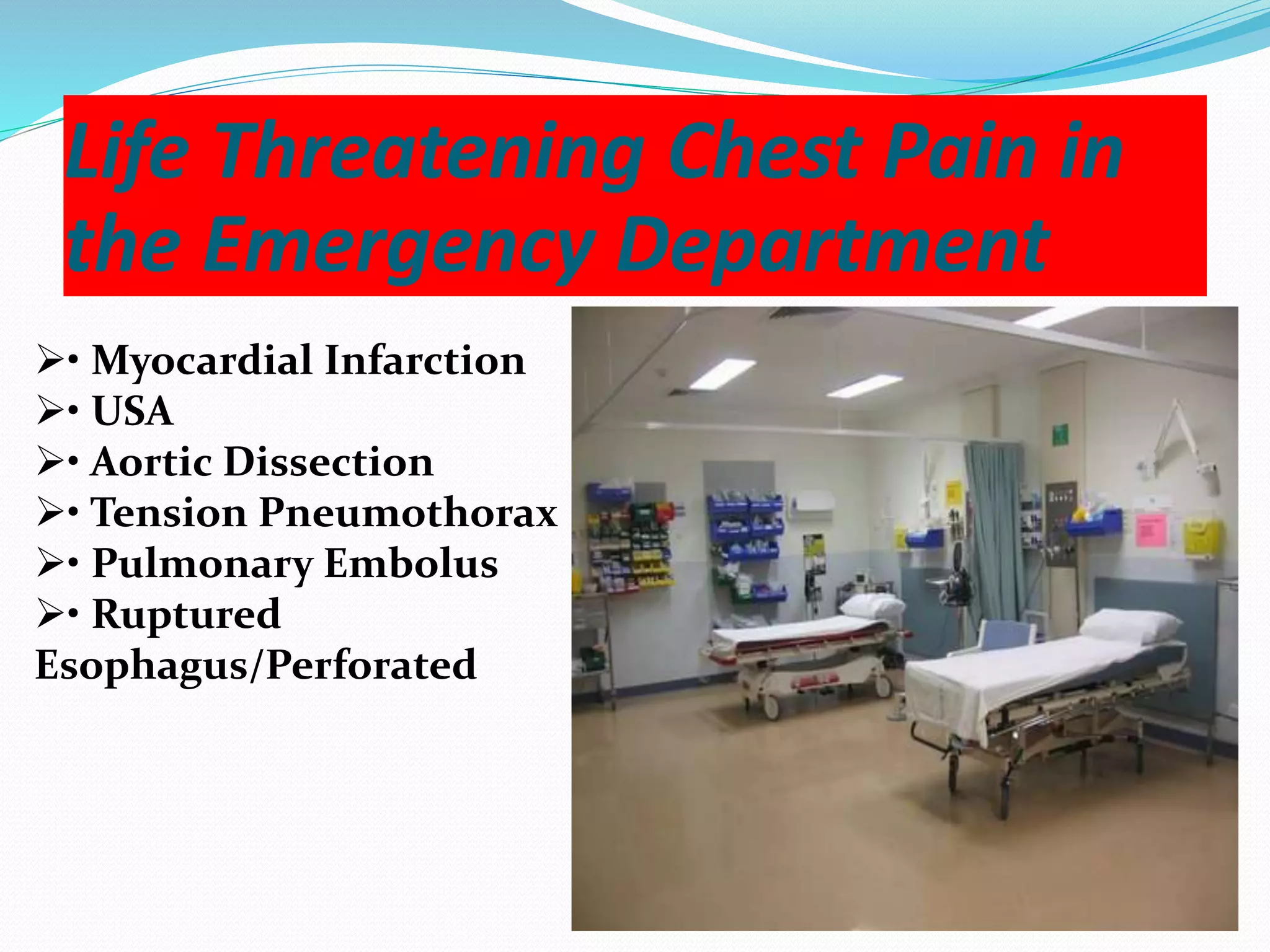 Approach to a patient with chest pain | PPTX