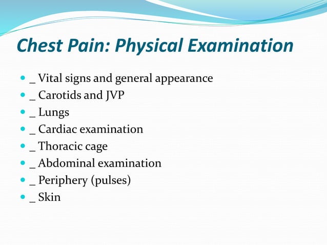 Approach to a patient with chest pain | PPT