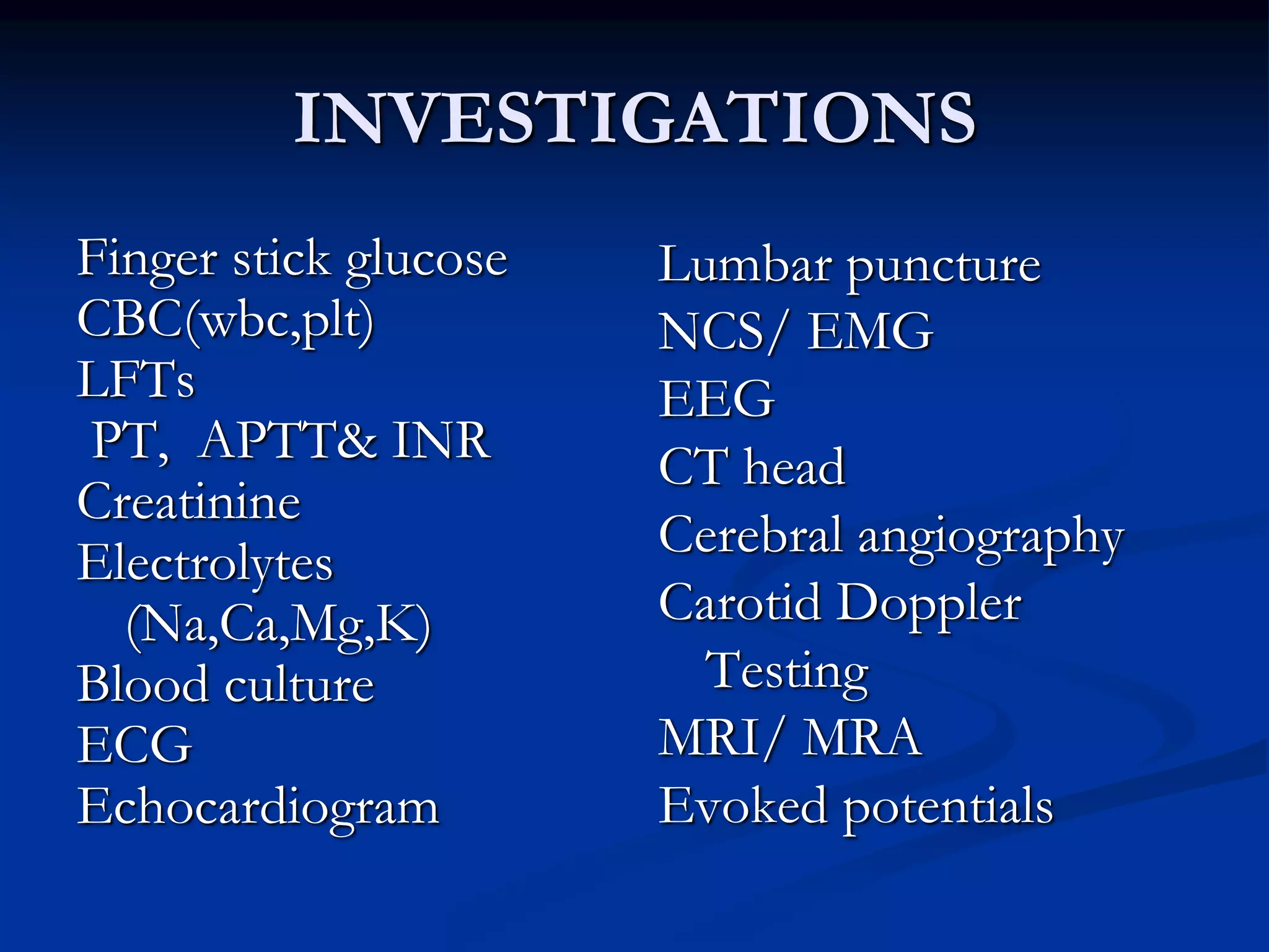 Approach to a patient with CNS disease | PPT
