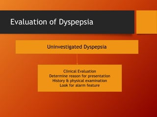 Approach to a patient with dyspepsia | PPTX