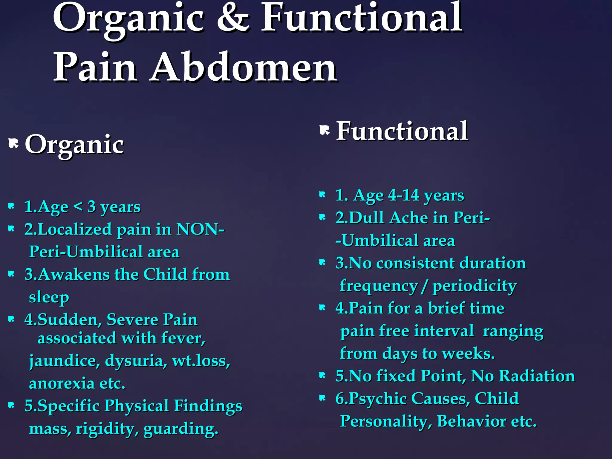 Approach to a patient with pain abdomen 1 | PPT