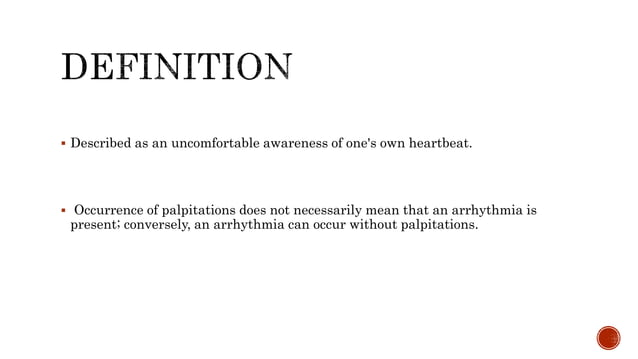 Approach to a patient with palpitations | PPTX | Heart and ...