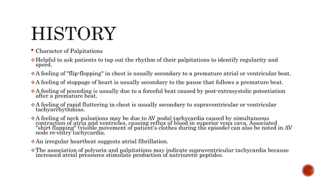 Approach to a patient with palpitations | PPTX | Heart and ...