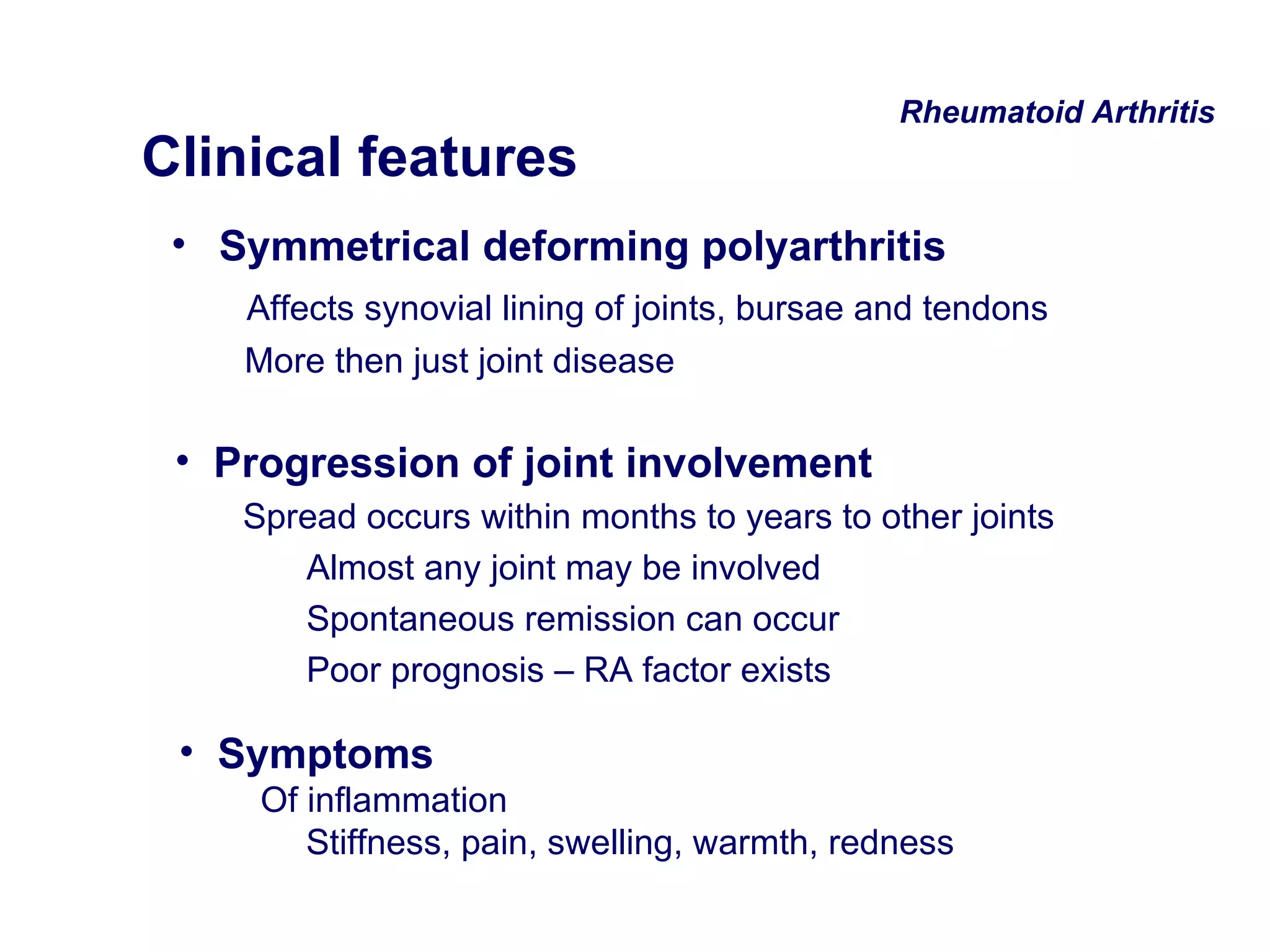 Approach To A Patient With Polyarthritis | PPT