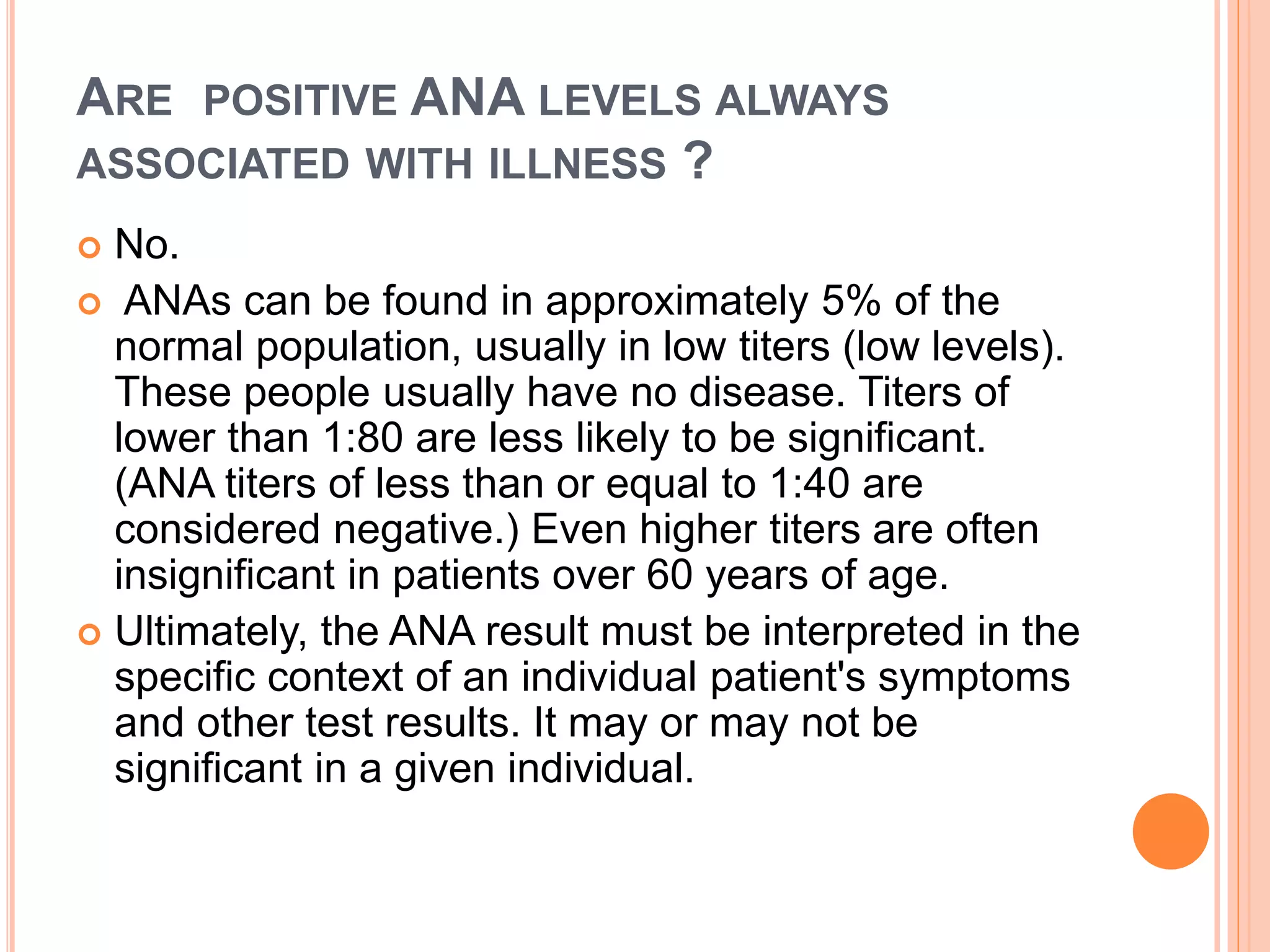Approach to a patient with positive ana levels (2) | PPTX