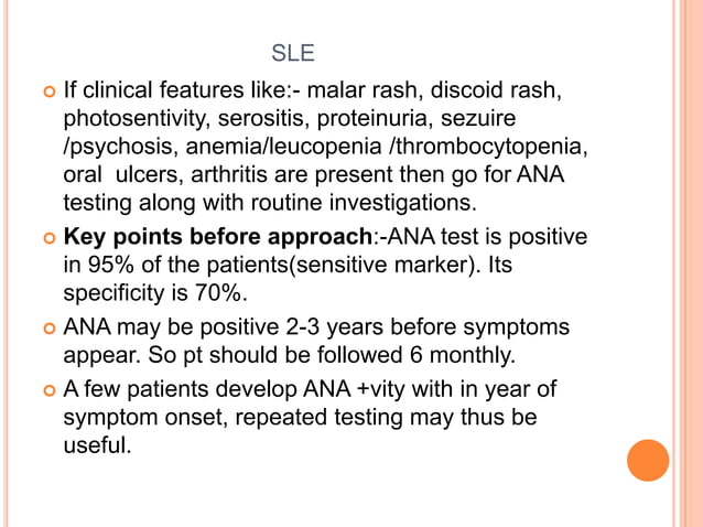 Approach to a patient with positive ana levels (2) | PPTX