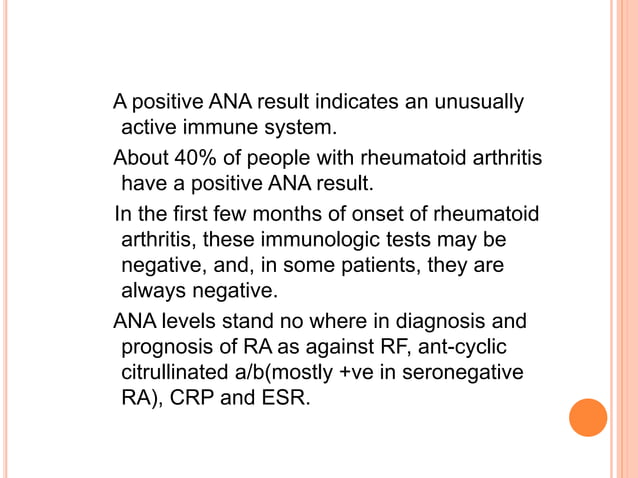 Approach to a patient with positive ana levels (2) | PPTX