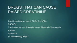 Approach to a patient with raised creatinine - Copy.pptx
