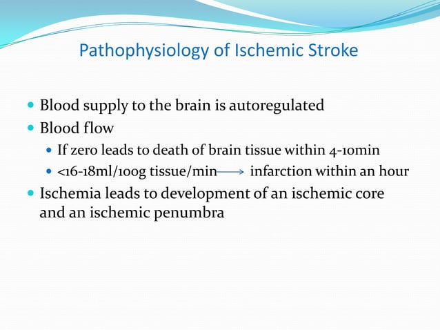 Approach to a patient with stroke - Pathophysiology of stroke | PPTX ...