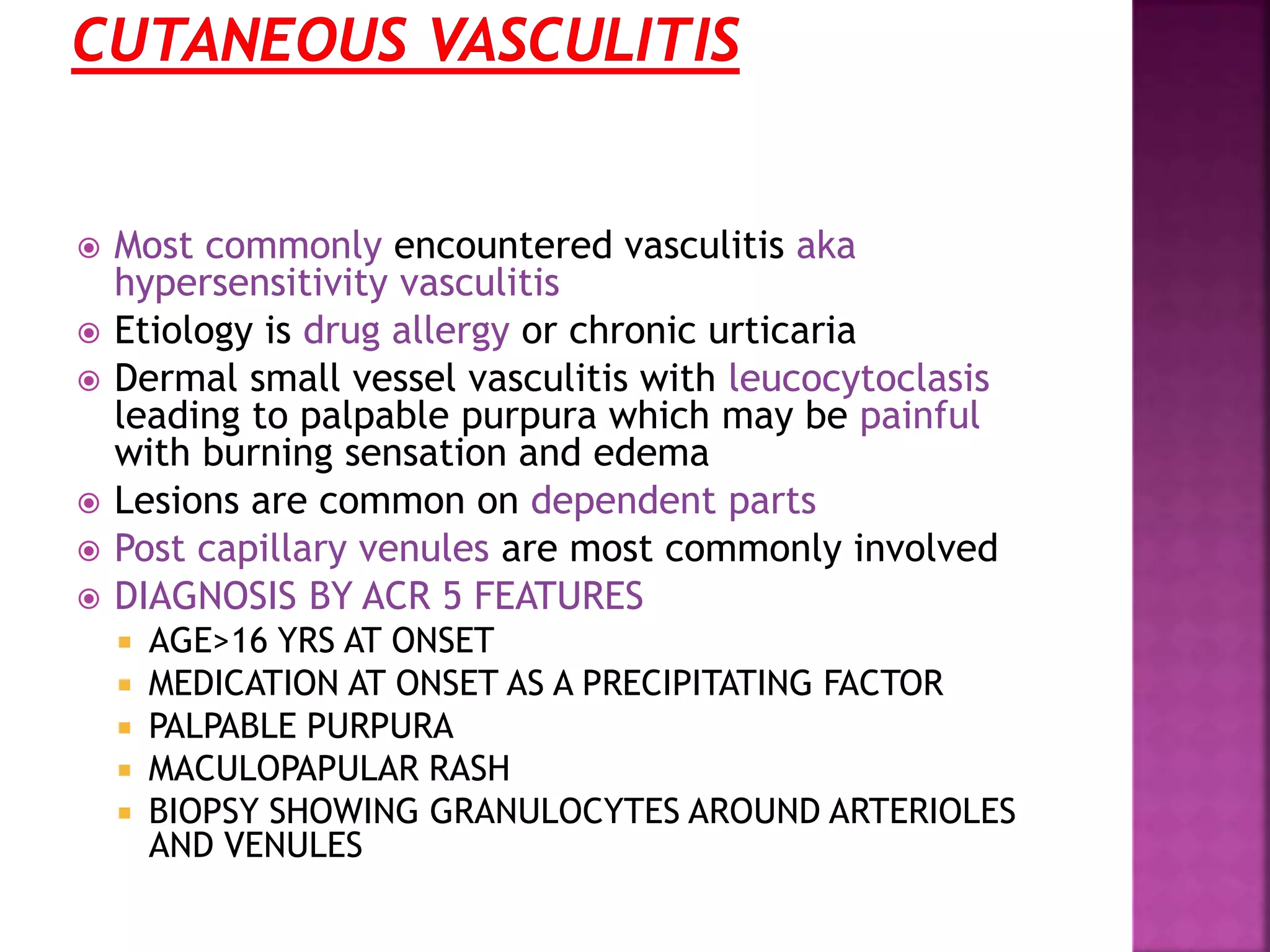 Approach to a patient with vasculitis and its | PPTX