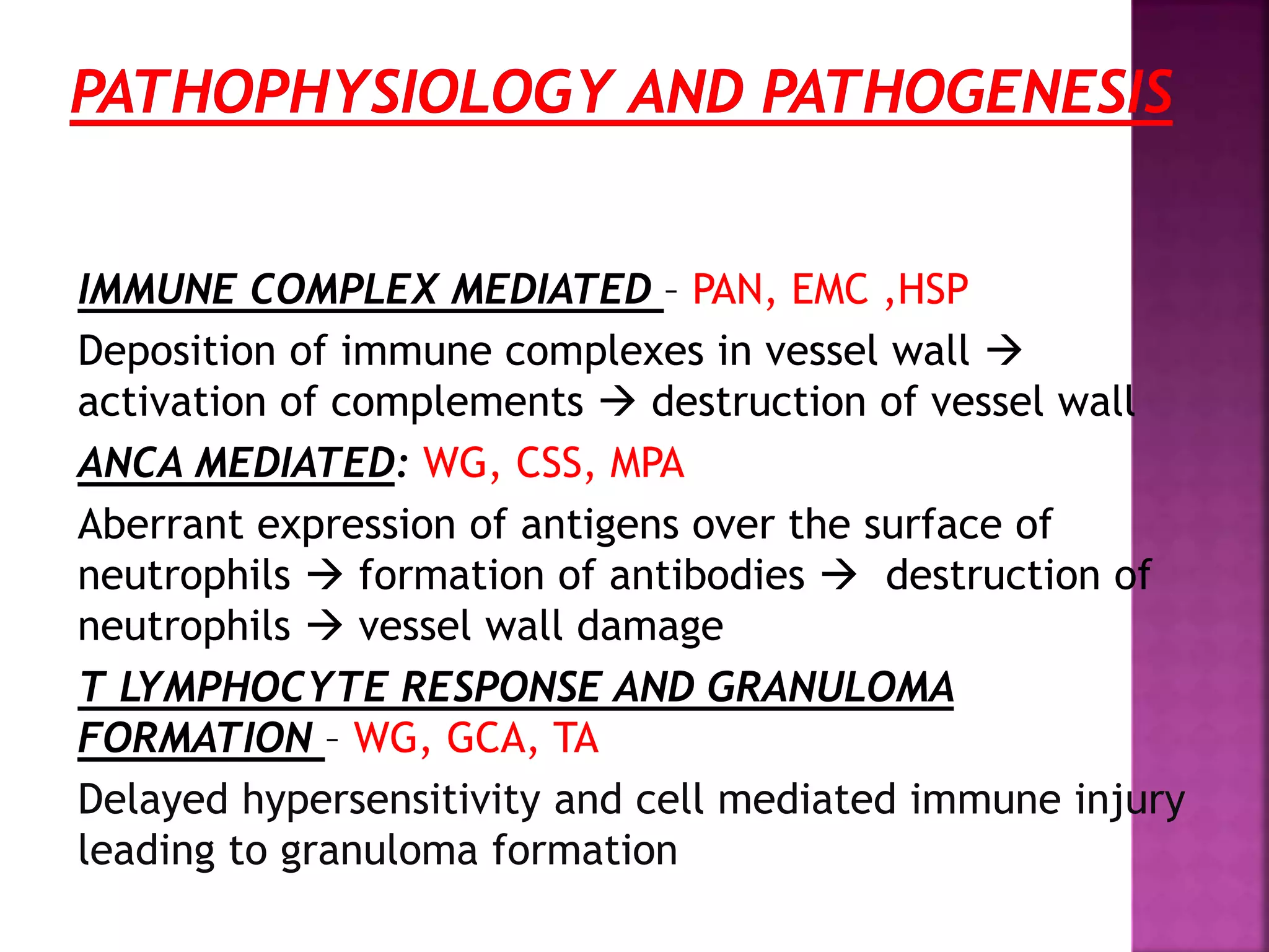 Approach to a patient with vasculitis and its | PPTX