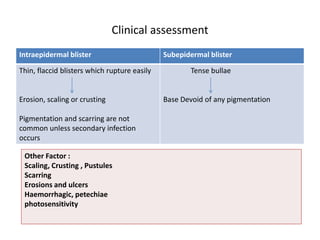 Approach to a patient with vesicobullous lesions | PPTX