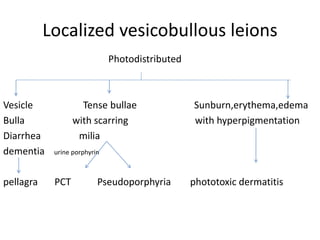 Approach to a patient with vesicobullous lesions | PPTX