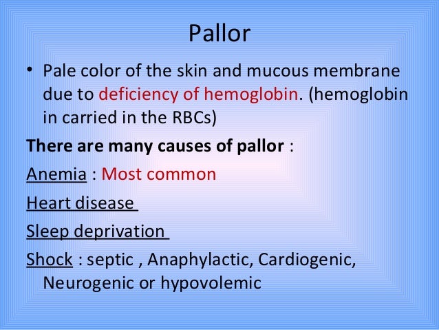 Approach to a pationt with pallor