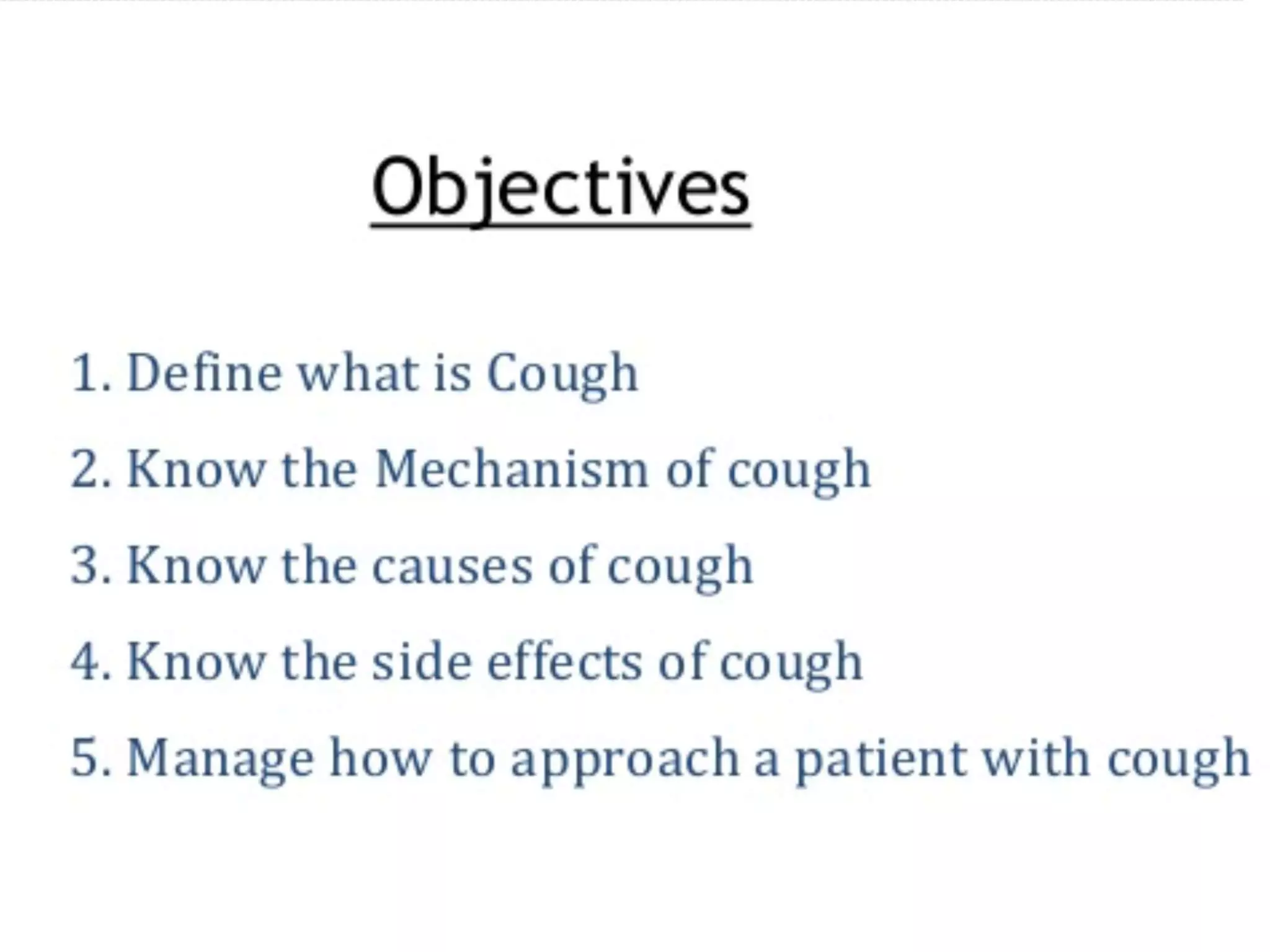 Approach to a pt with cough | PPTX