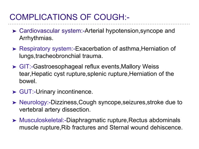 Approach to a pt with cough | PPTX