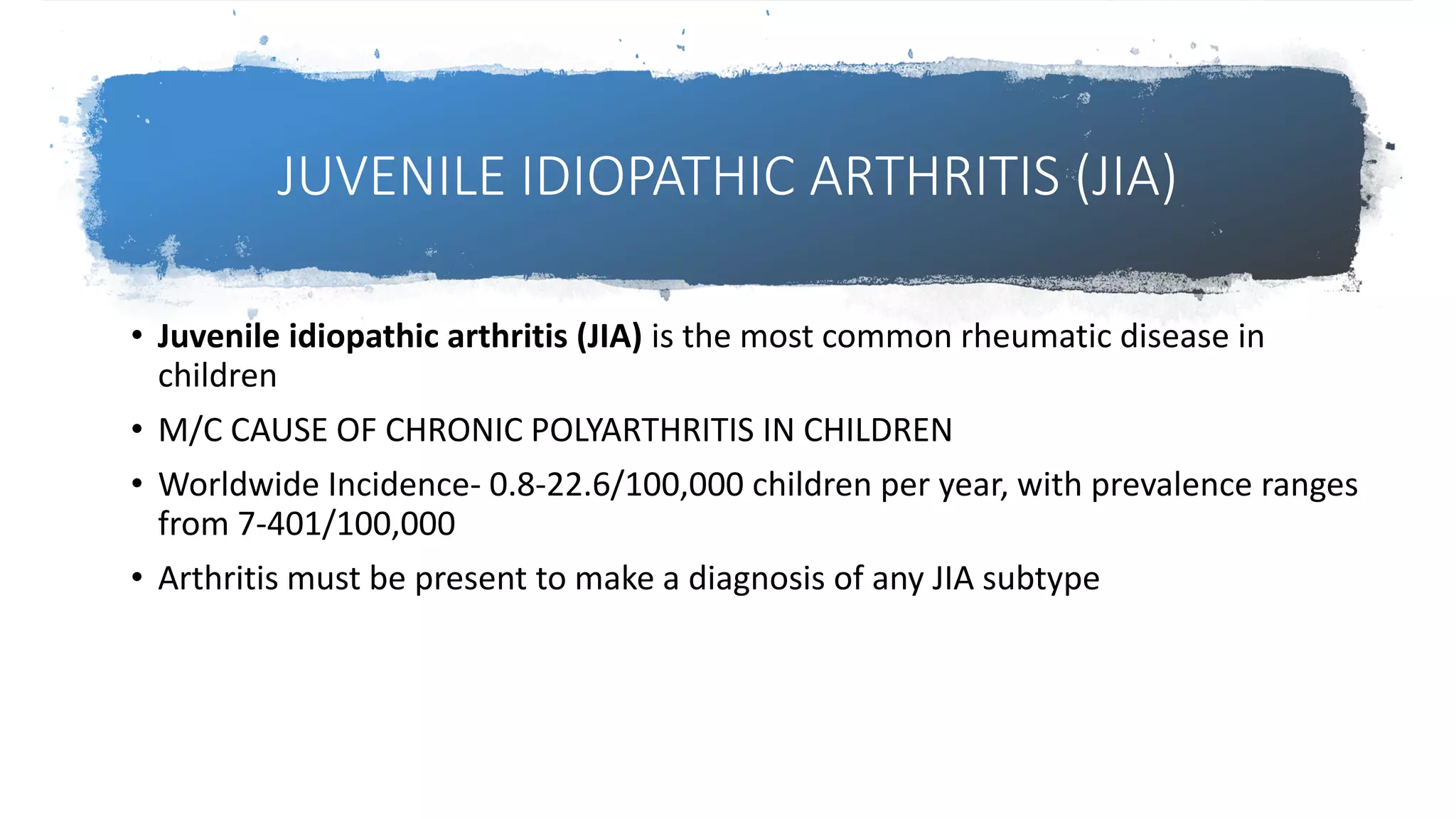 Approach to arhritis in children | PPTX